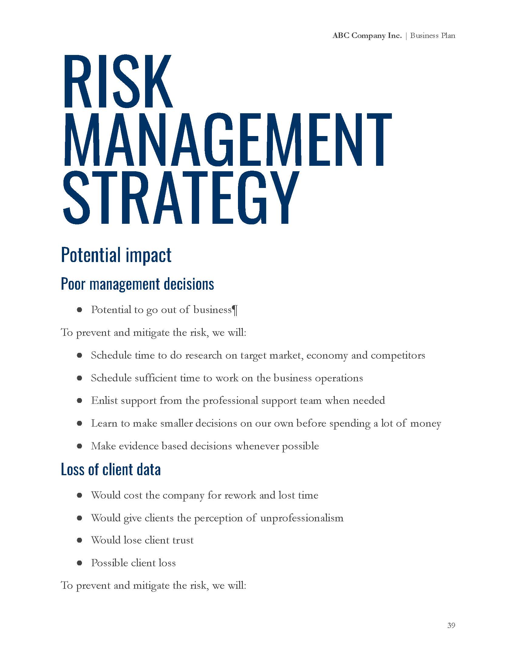 How to Write an Effective Risk Management Strategy