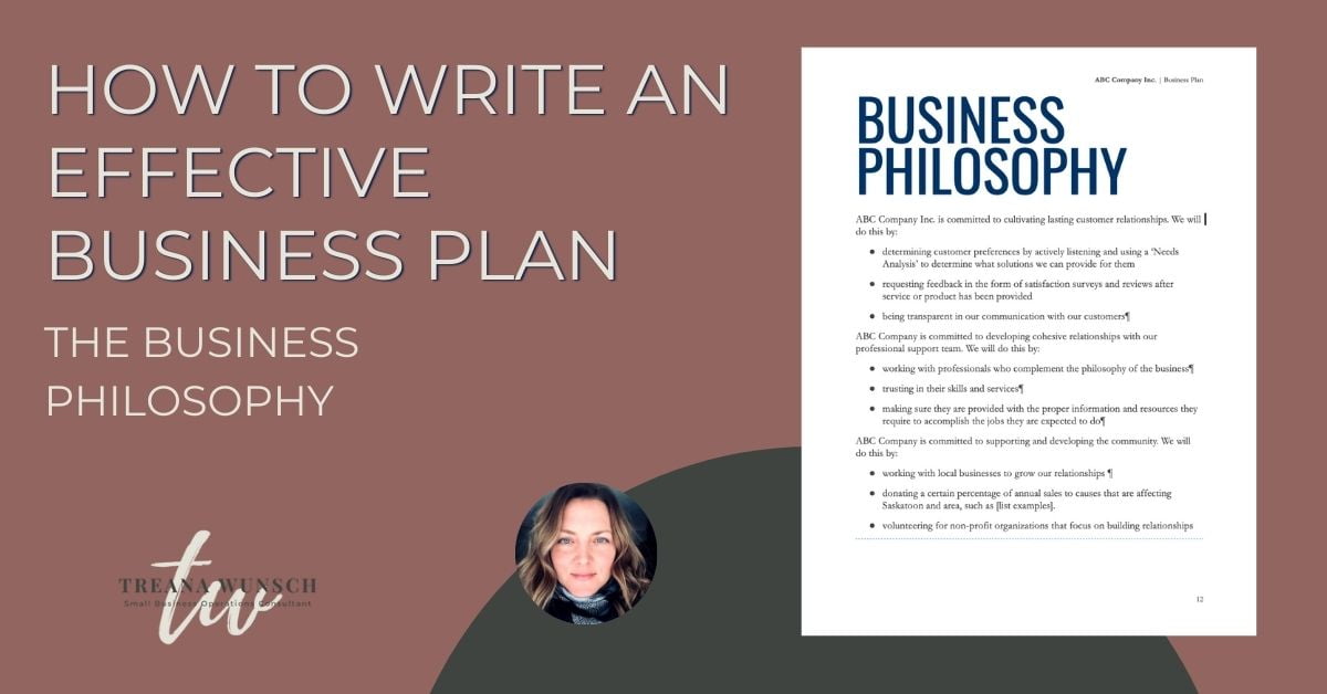 How to Write an Effective Business Plan: The Business Philosophy ...